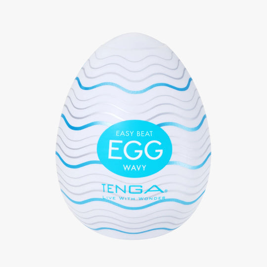 Tenga Egg Wavy – Textured Male Masturbator | Hedonist Tribe