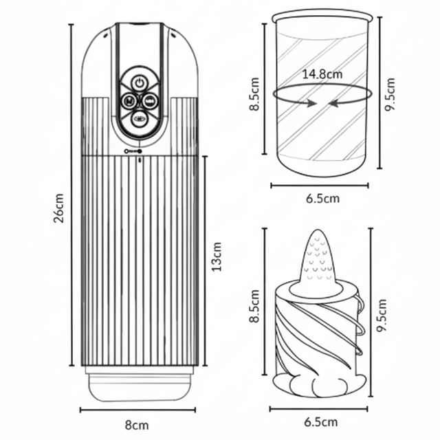 Poseidon Rotating Suction Masturbator – Hedonist
